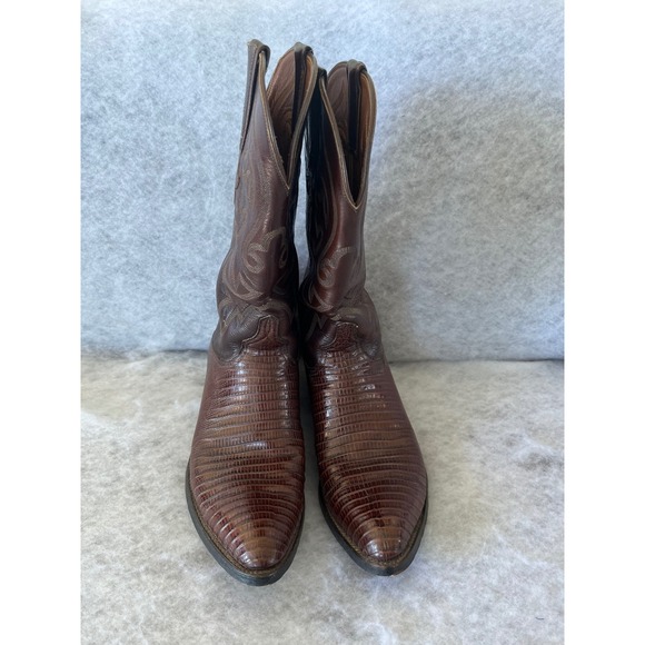 Lucchese | Shoes | Lucchese Mens Western Cowboy Boots Lizard Skin ...